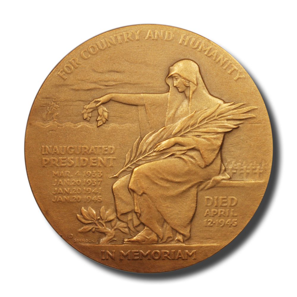 USA - Franklin D. Roosevelt - Presidential Inauguration Medal - Bronze ...