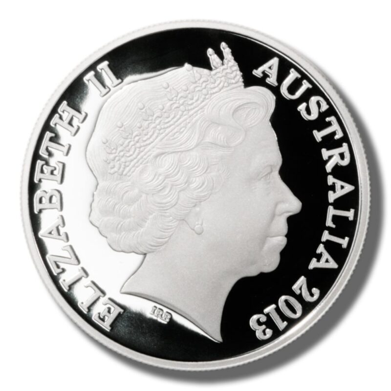 2013 Australia Saltwater Crocodile "Bindi" $1 Proof Silver Coin - Black ...