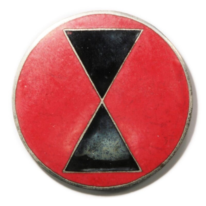 Vintage US Military Unit Insignia Pin, 7th Infantry Division - Black ...