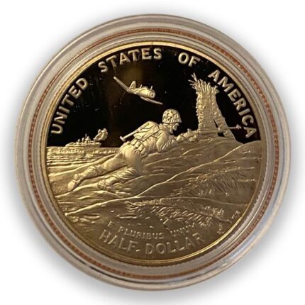 U.S. Mint World War II 50TH Anniversary 3 Coin Set Gold and Silver ...